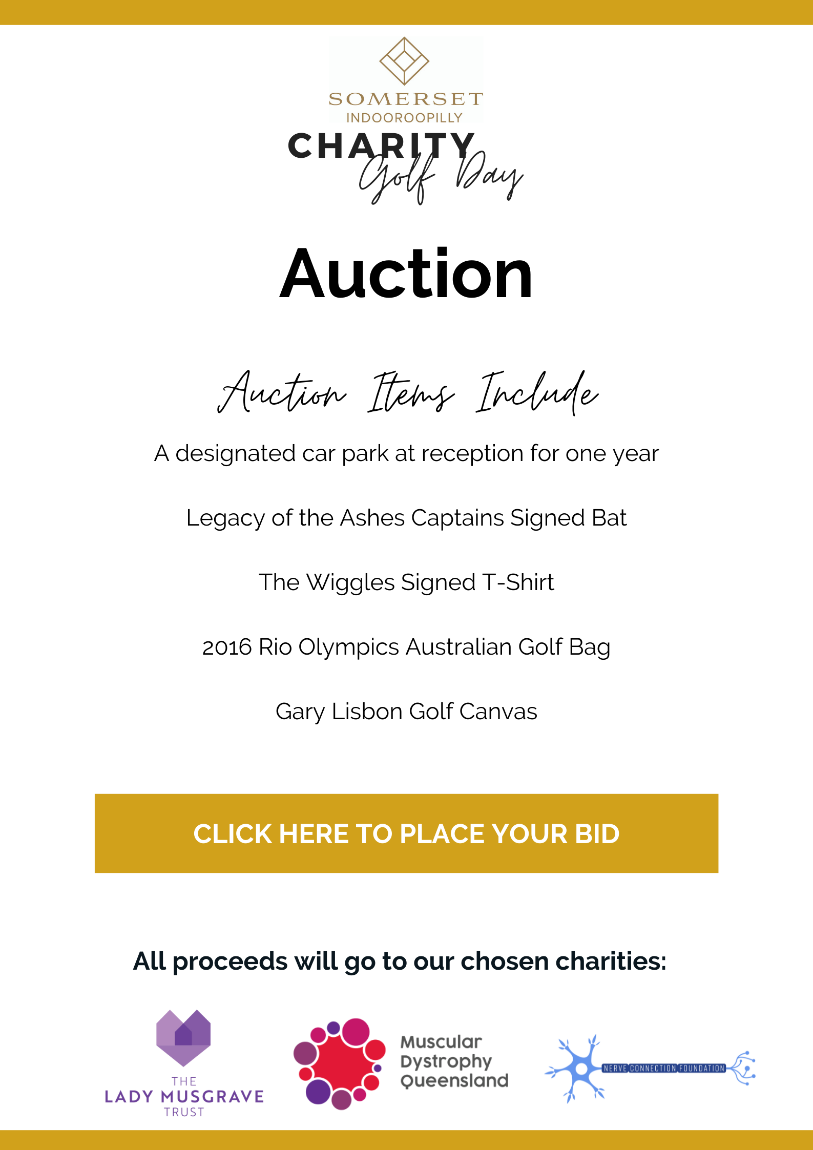 Charity Golf Day 2022 | Auction now open for bidding - Indooroopilly ...