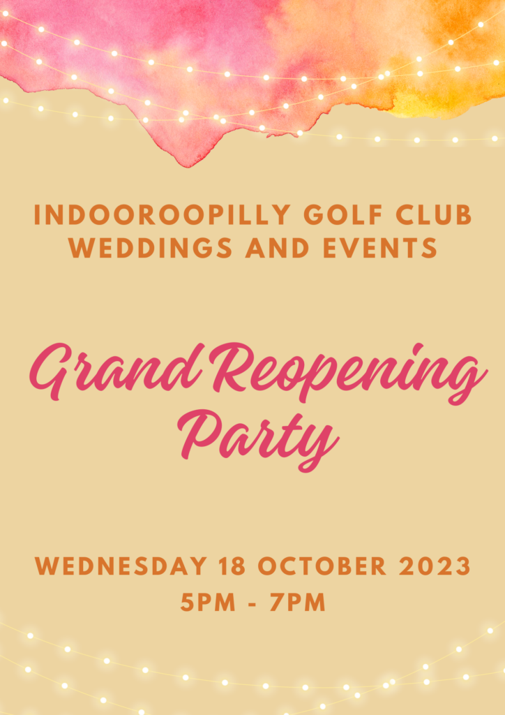 IGC Wedding and Events Grand Reopening Party - Indooroopilly Golf ...